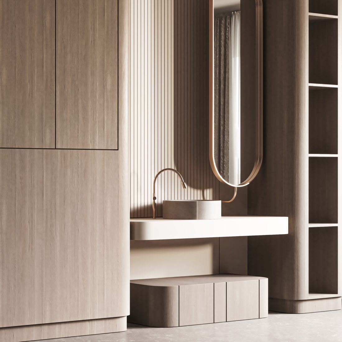 Bathroom Furniture Set 27 - 3D Model for VRay, Corona