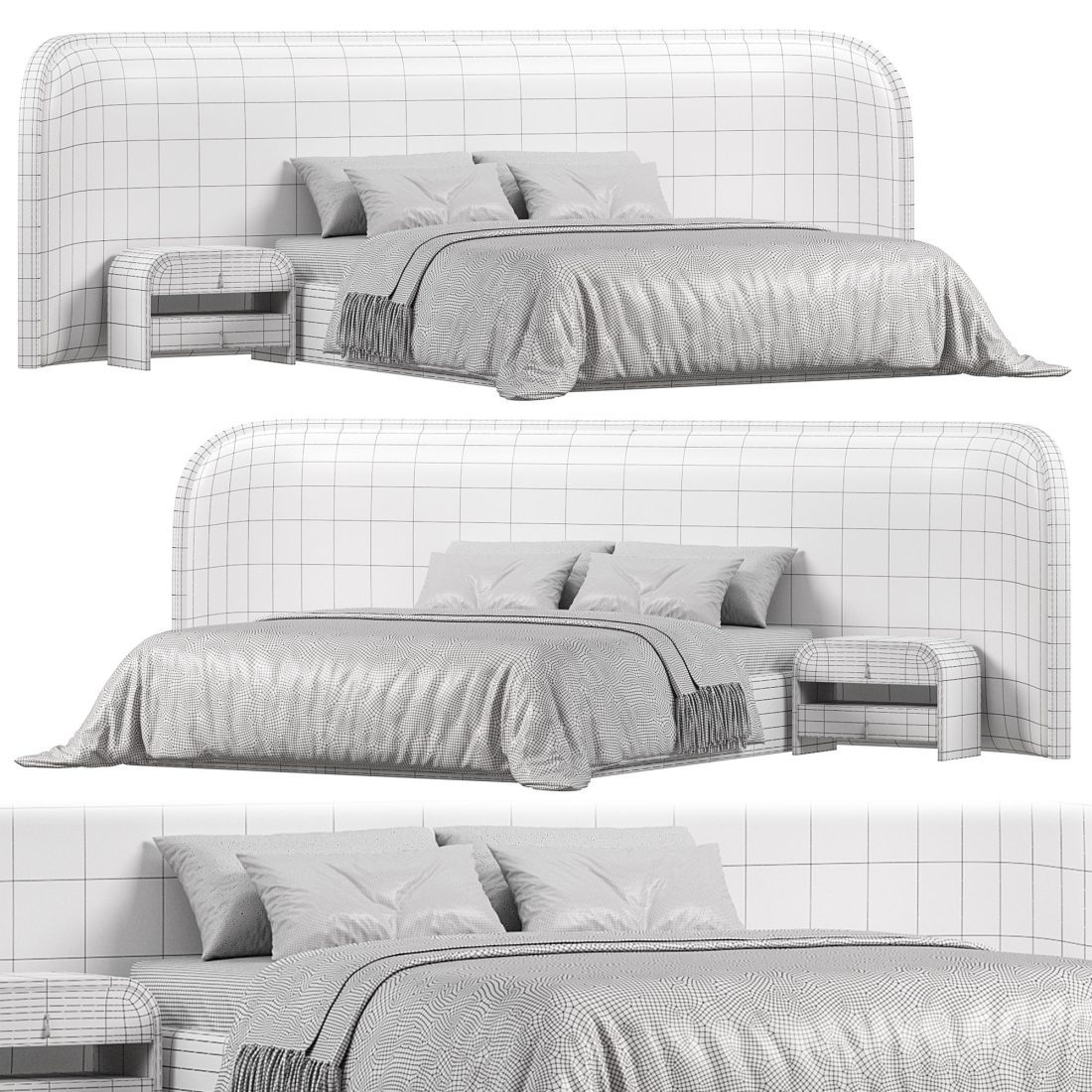 Ferrol Bed By Cazarina 3D Model for Corona | CGMood