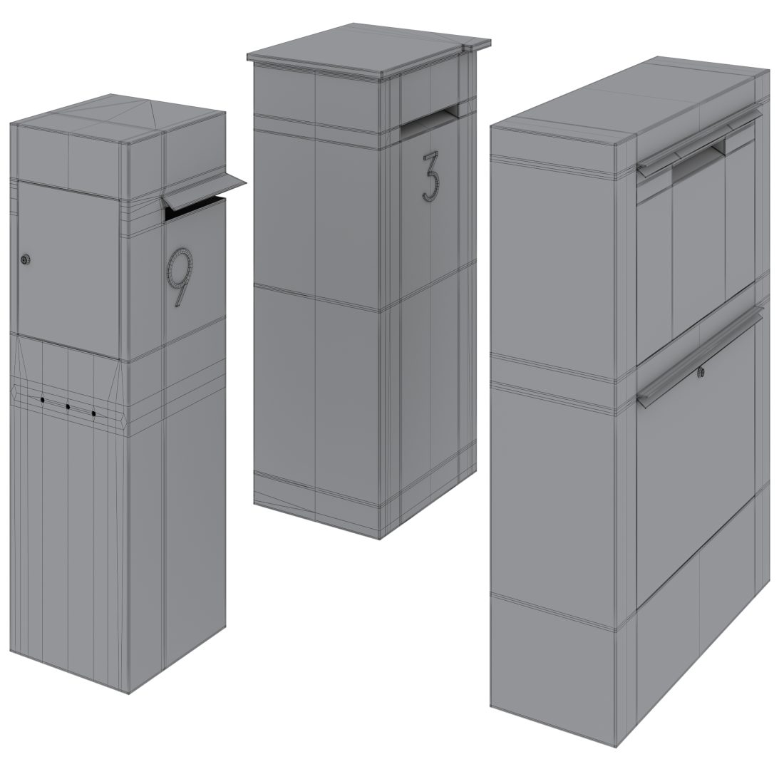 Letterboxes By Adezz 3D Model for VRay, Corona | CGMood