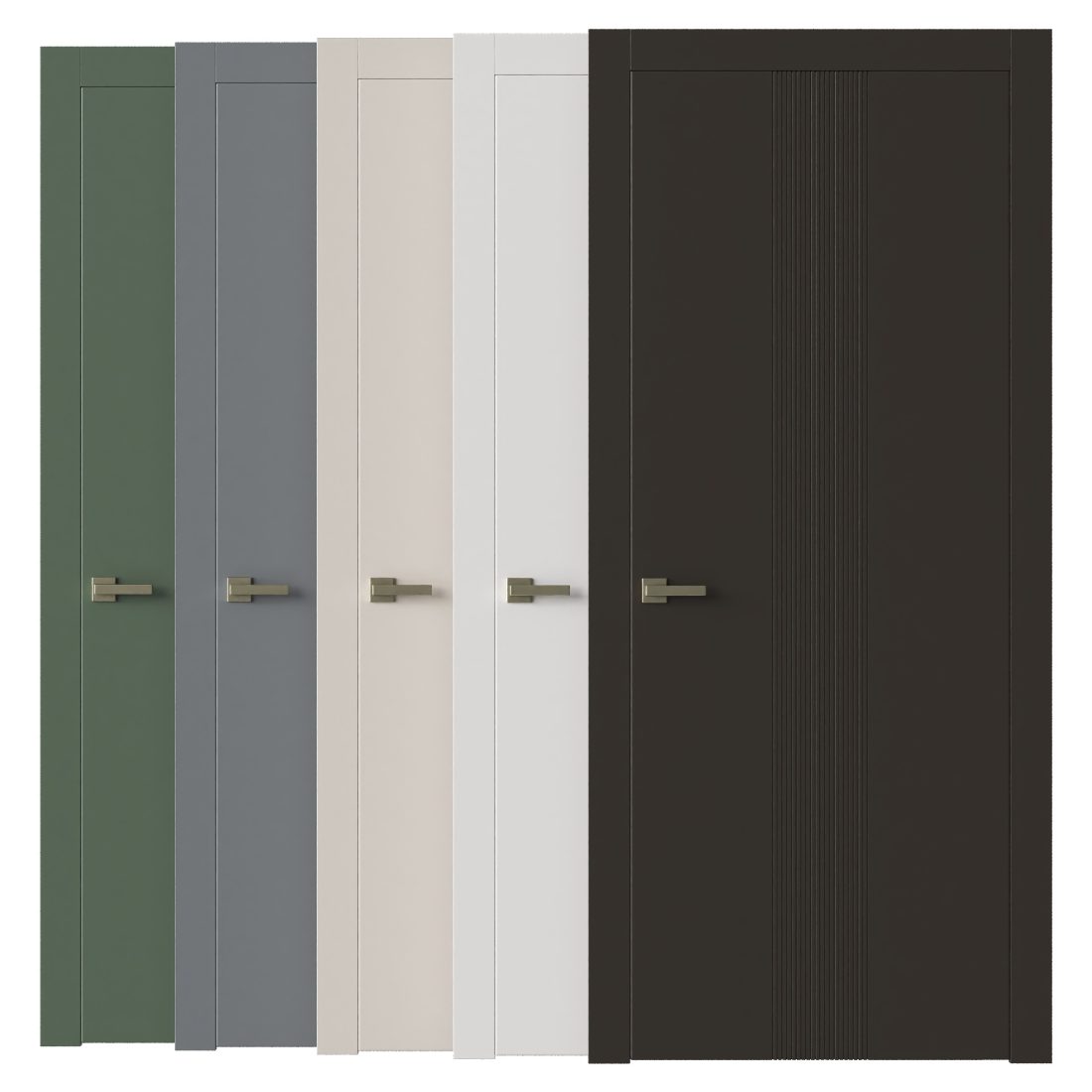 Interior Doors Linea - 3D Model for VRay, Corona