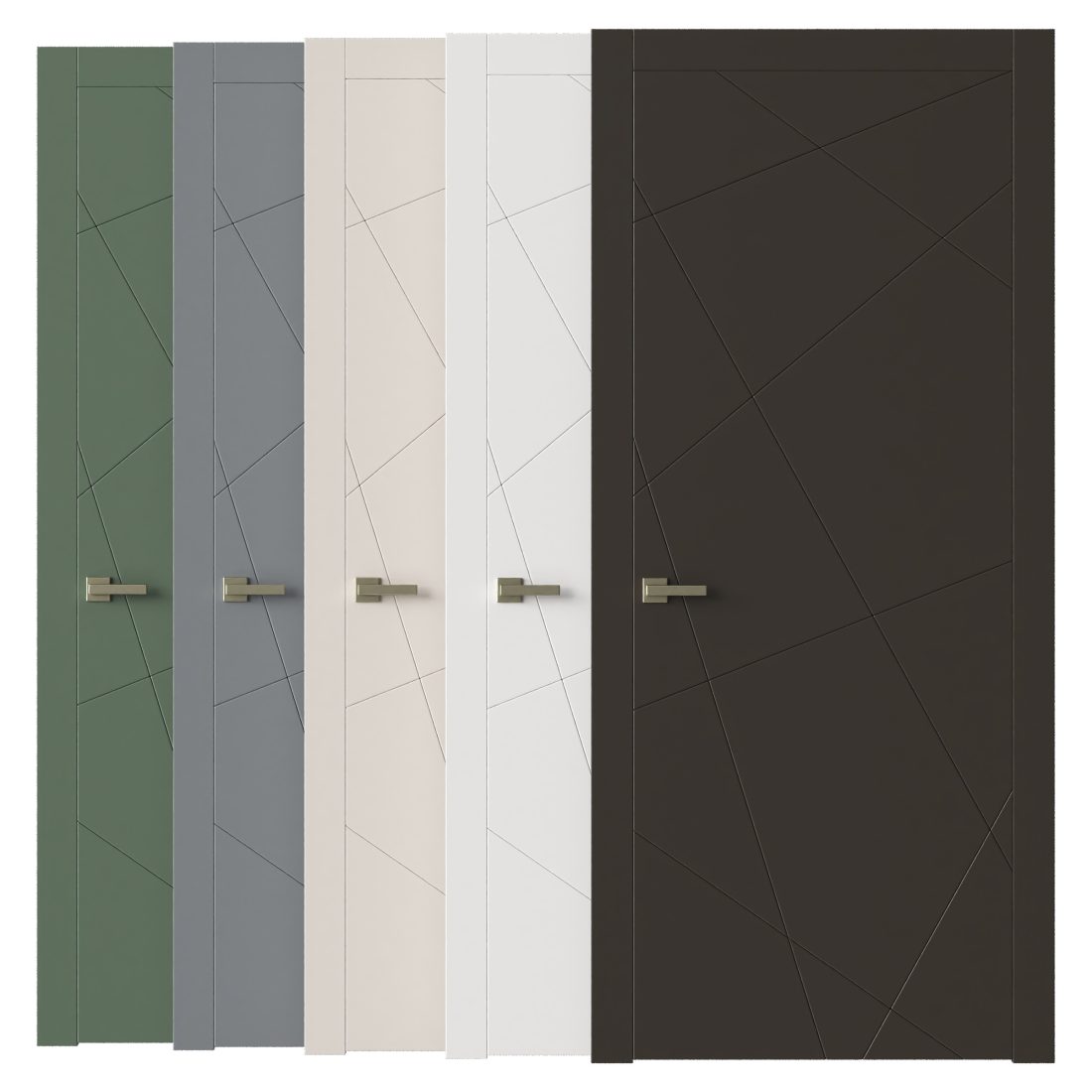 Interior Doors Linea - 3D Model for VRay, Corona