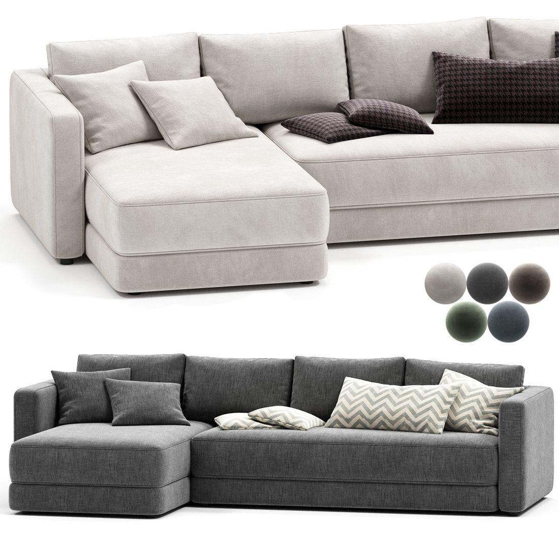 Scale Pre Configured Sofa 3D Model for Corona | CGMood