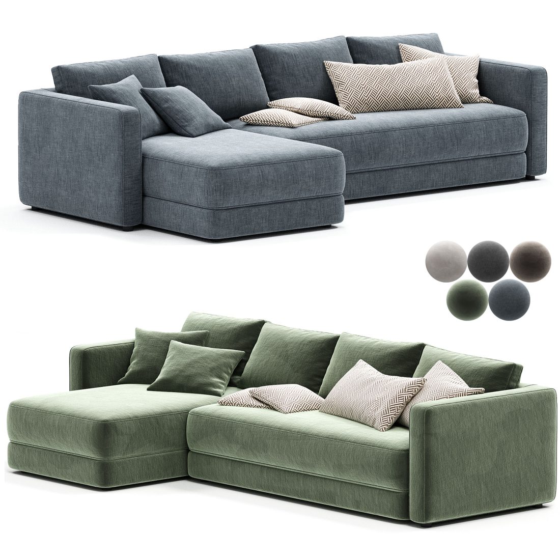 Scale Pre Configured Sofa 3D Model for Corona | CGMood