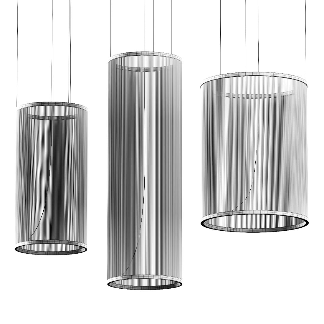 Array Pendant Lamps By Vibia - 3D Model for VRay, Corona