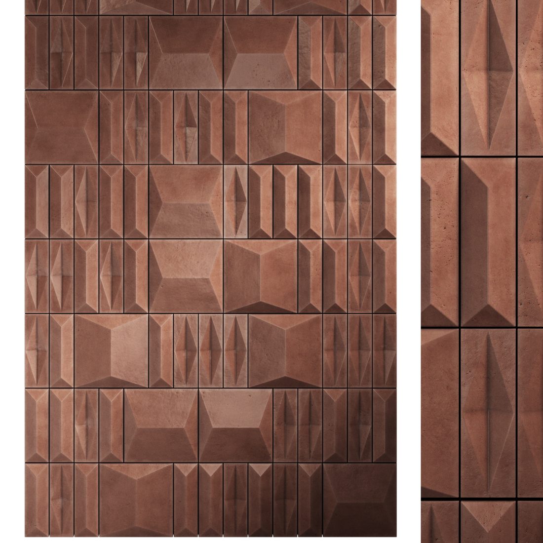 Ceramic Tiles Wall Panel - 3D Model for VRay, Corona