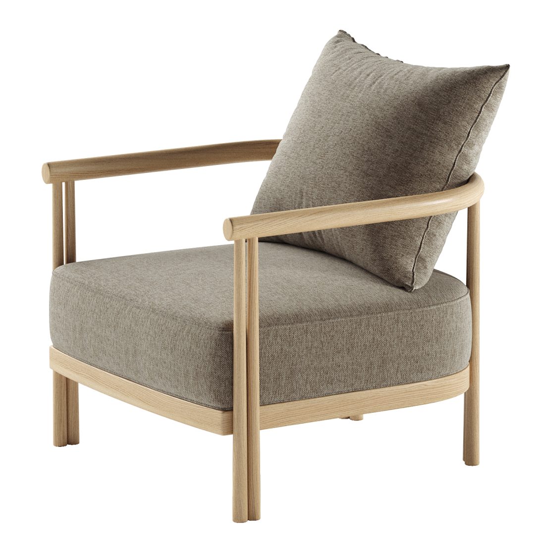 Cove Teak Lounge Chair 3D Model for VRay, Corona | CGMood