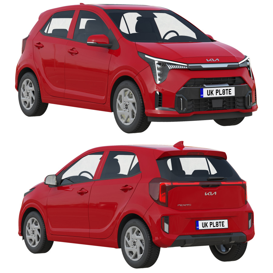 Kia Picanto 2024 3D Model for VRay | CGMood
