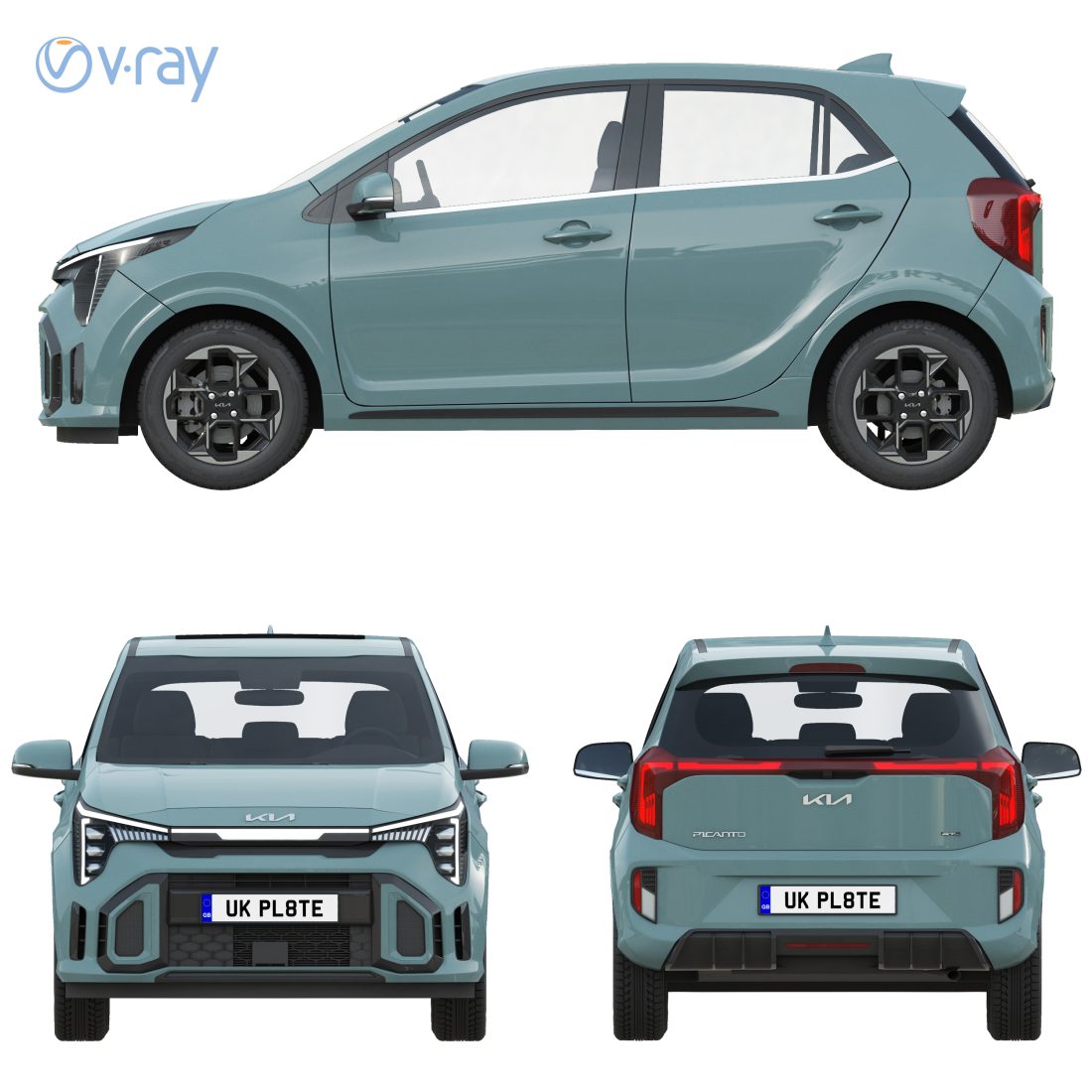 Kia Picanto GT-Line 2024 - 3D Model for VRay