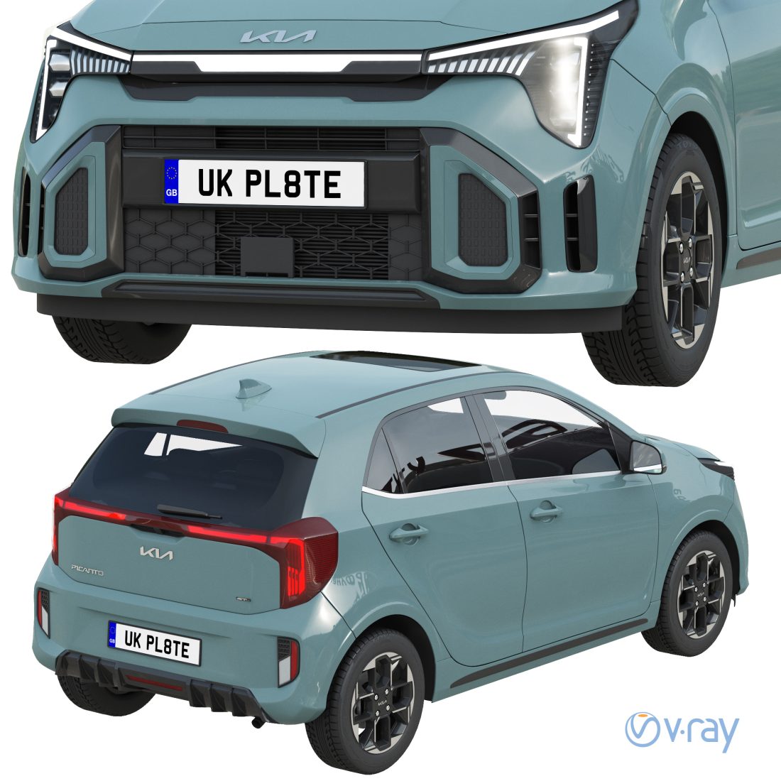 Kia Picanto GT-Line 2024 - 3D Model for VRay