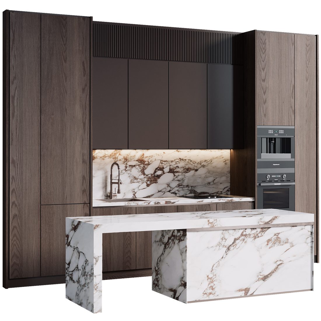 Kitchen 35 - 3D Model for VRay, Corona