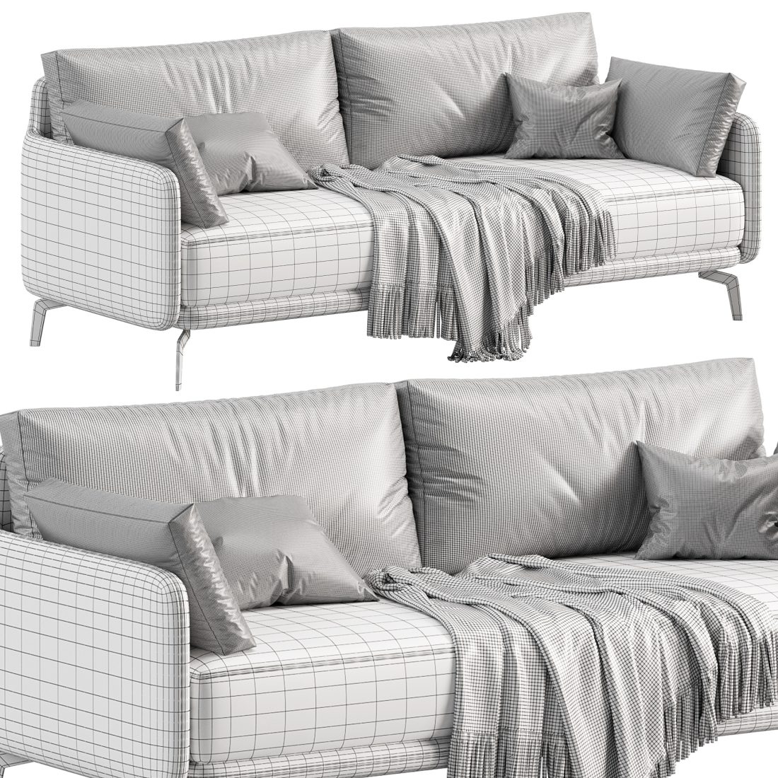 Liam Straight Sofa By Skdesign 3D Model for VRay, Corona | CGMood