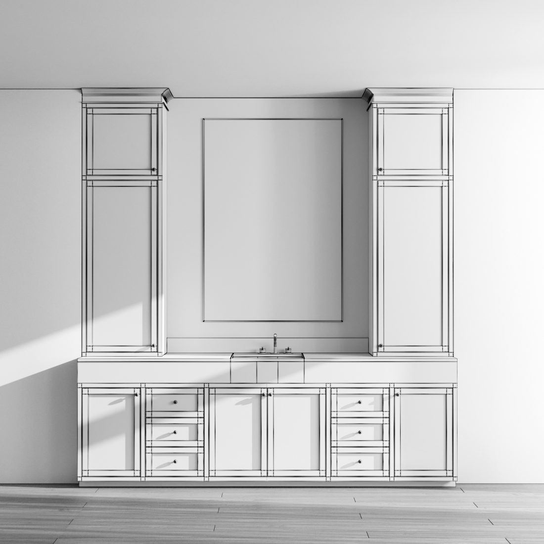 Bathroom Furniture By Fauset Bathroom 138 - 3D Model for VRay, Corona