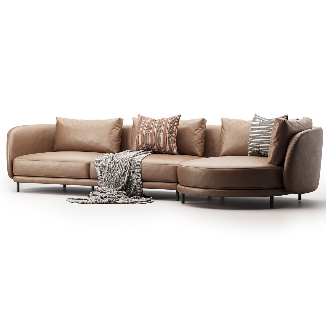 Carre Sofa & Chaise - 3D Model for Corona