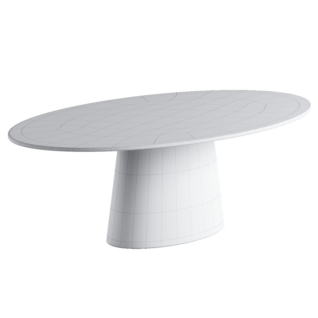 Oval Dining Table 3D Model for Corona | CGMood