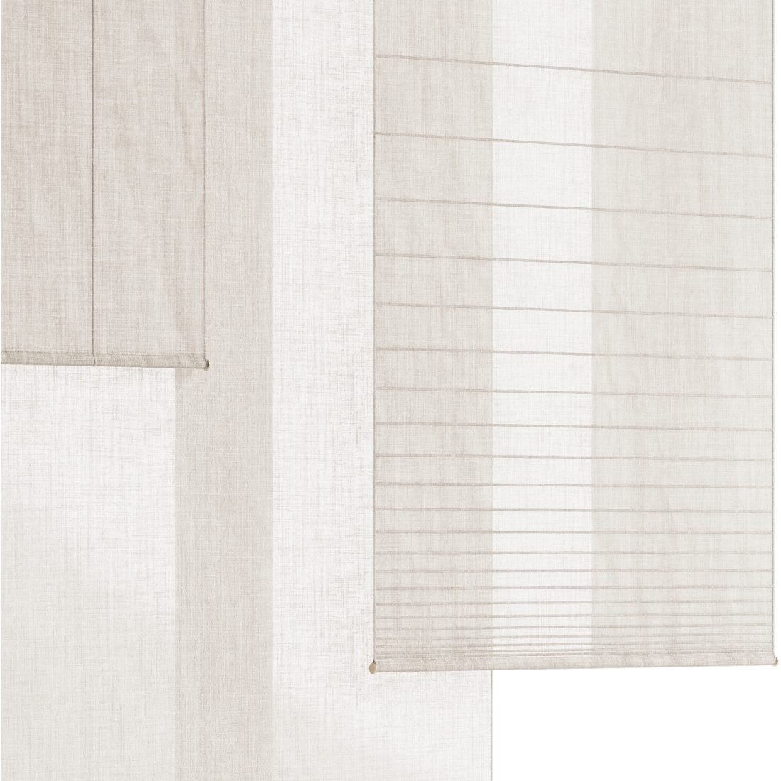 Decorative Stitching Layered Panel Curtain 3D Model for VRay, Corona ...