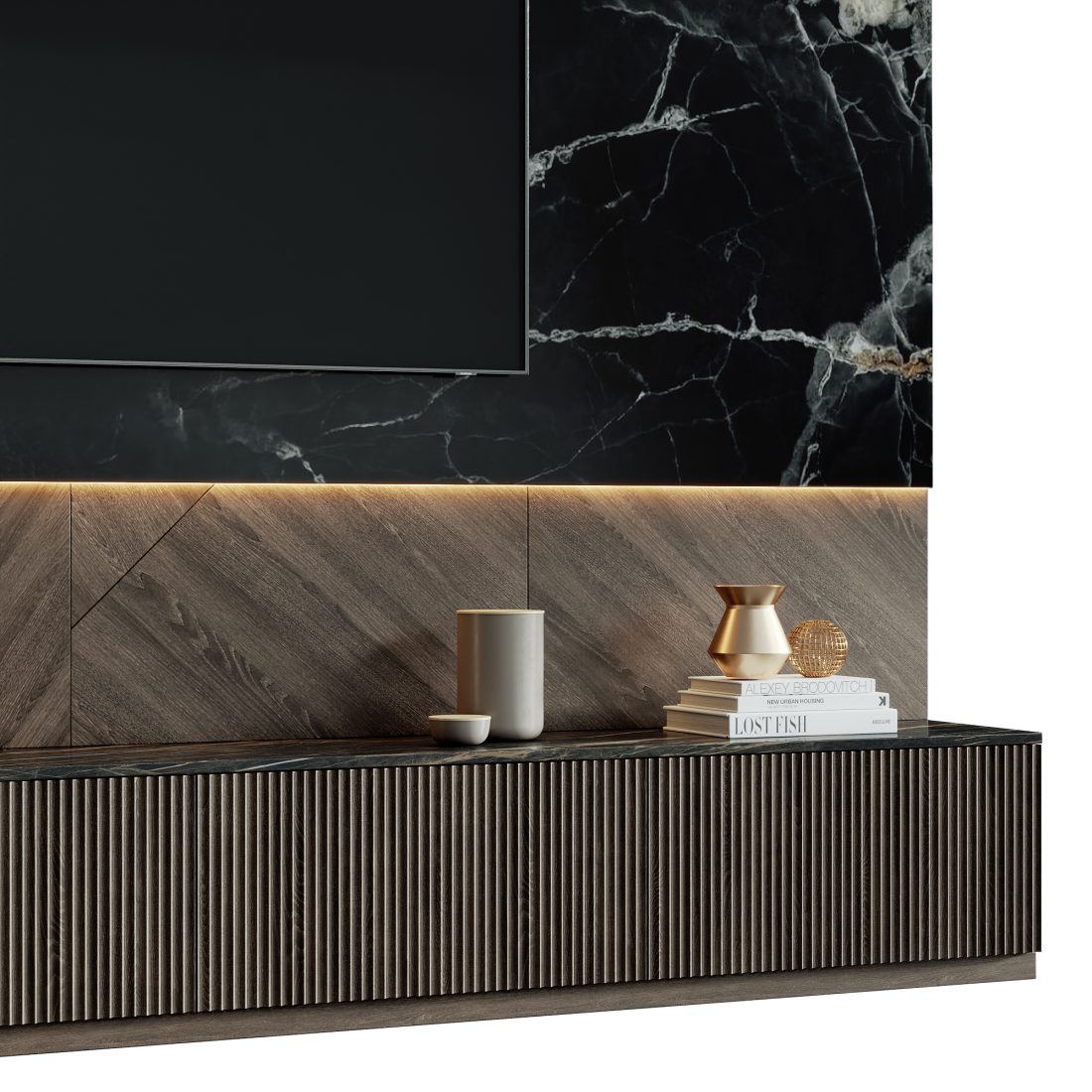 Tv Stand Set 08 3D Model for Corona | CGMood