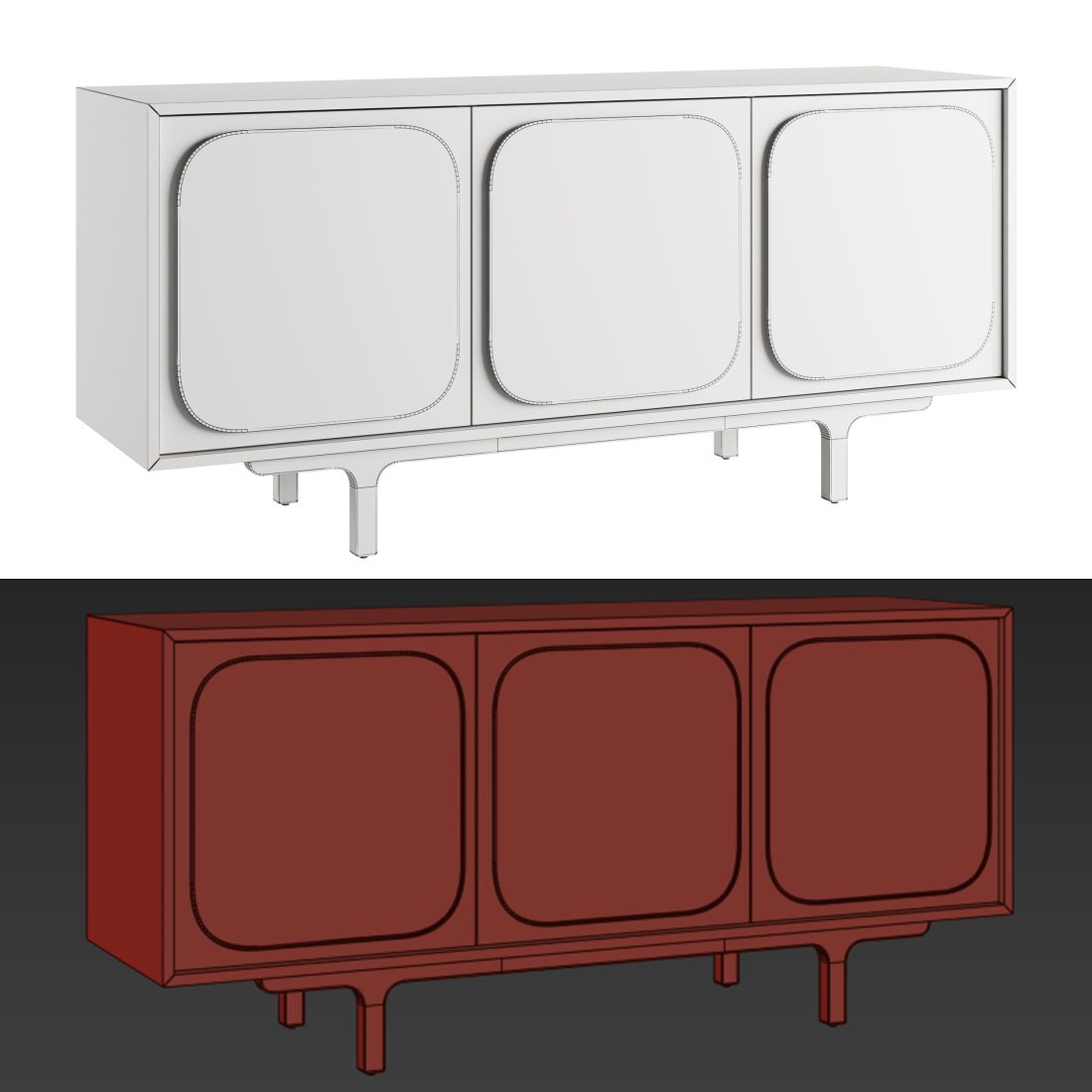 Margarette 3 Doors By Morica Design 3D Model for Corona | CGMood