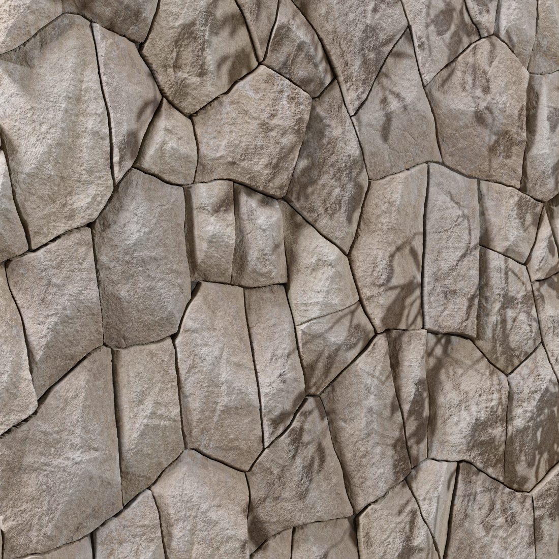 Stone Wall 22 (seamless) - 3D Model for VRay
