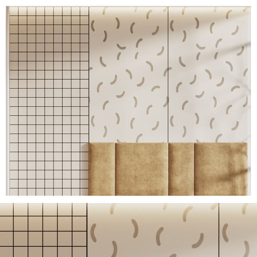 Wall Solution For The Bedroom 18 - 3D Model for Corona