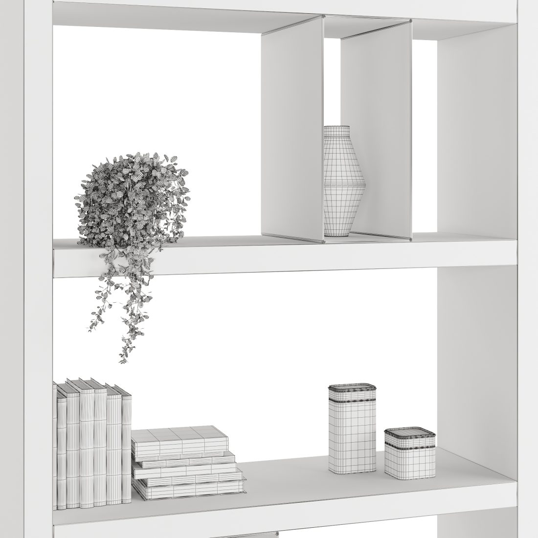 Flexform Bookshelf Braidense - 3D Model for VRay, Corona