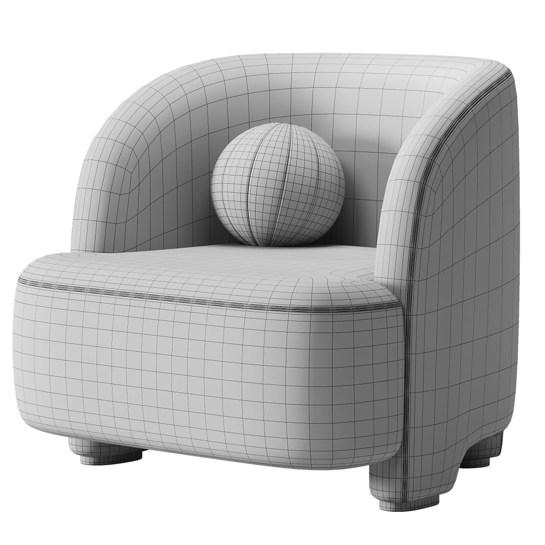 Courb Lounge Chair 3D Model for Corona | CGMood