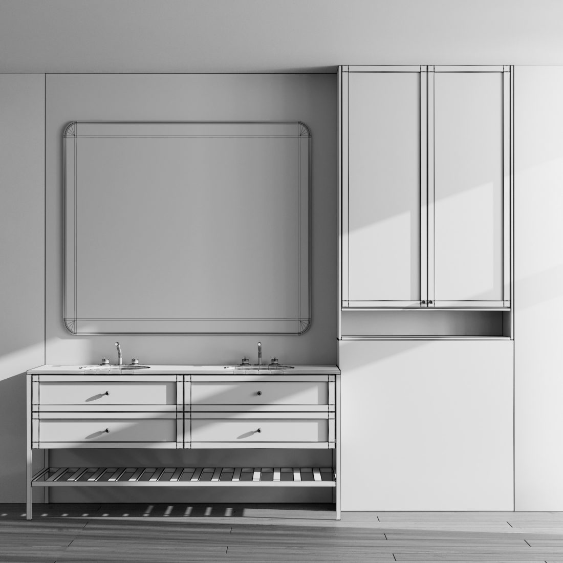 Bathroom Furniture By Fauset Bathroom 139 - 3D Model for VRay, Corona