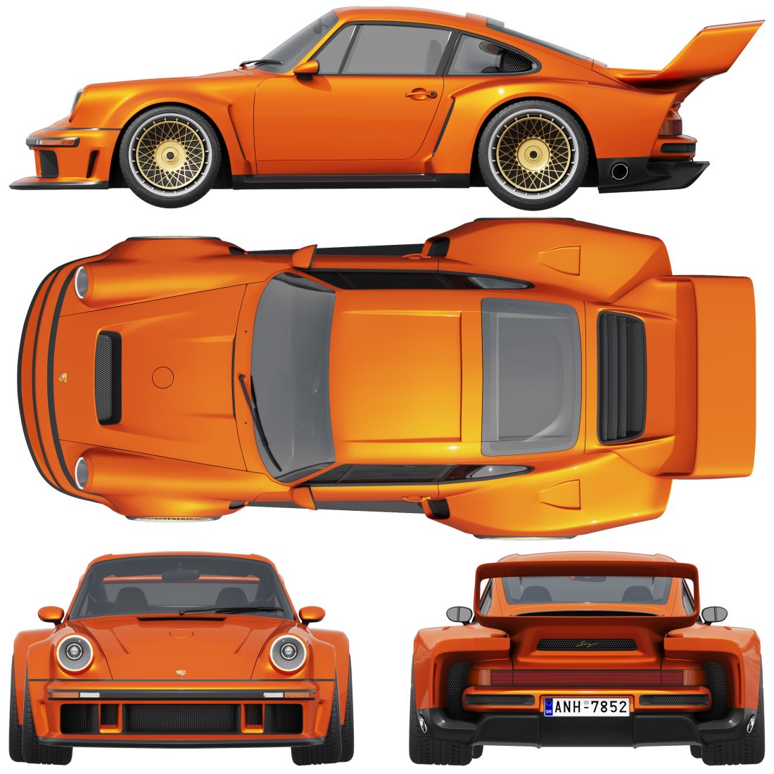 Singer 911 DLS Turbo Track - 3D Model for Corona