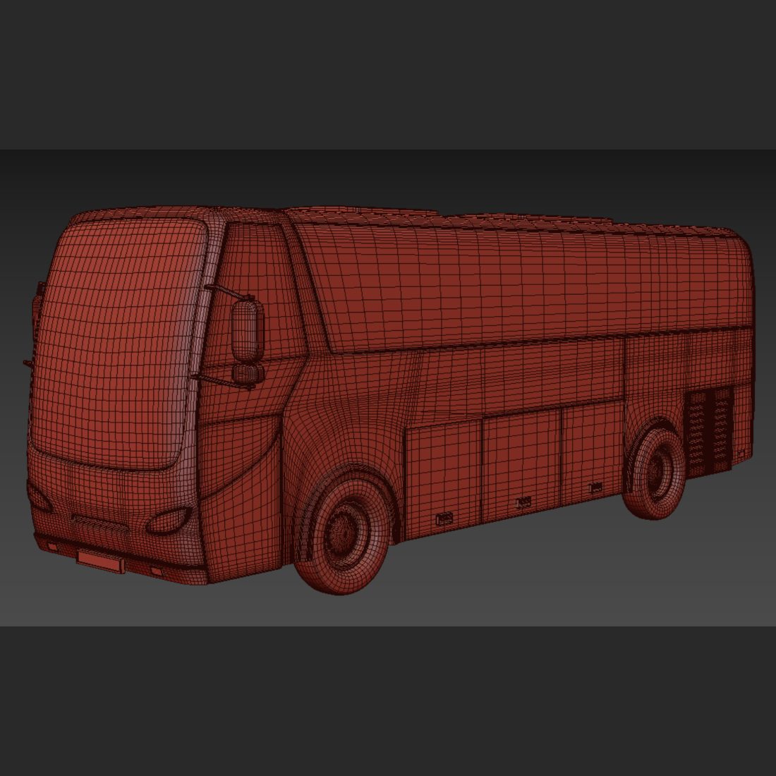 Tourist Bus - 3D Model for VRay