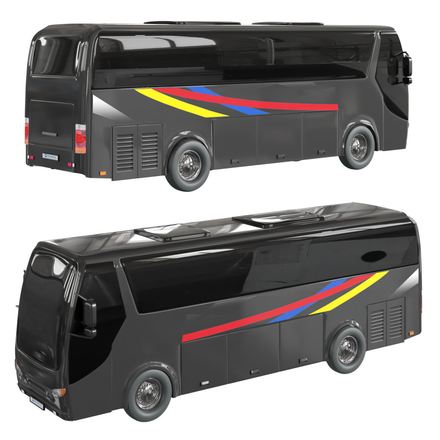 Tourist Bus - 3D Model for VRay