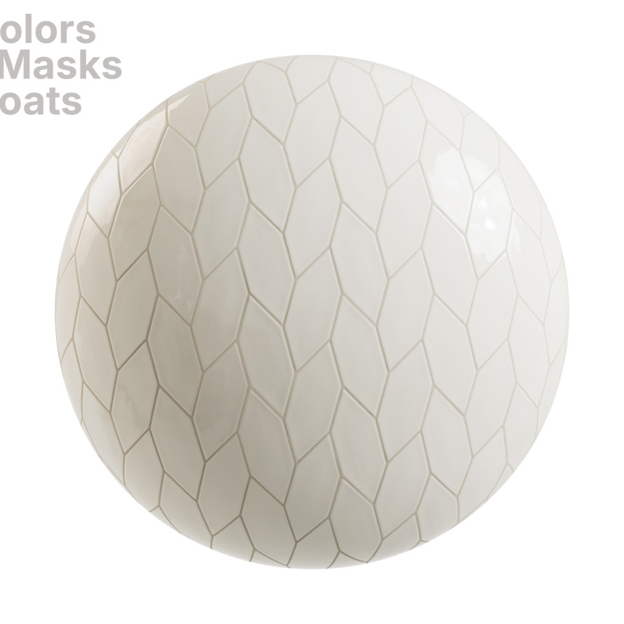 Wide Hex (picket) Tiles 3х8 1/2" Braid Texture / PBR Material | CGMood