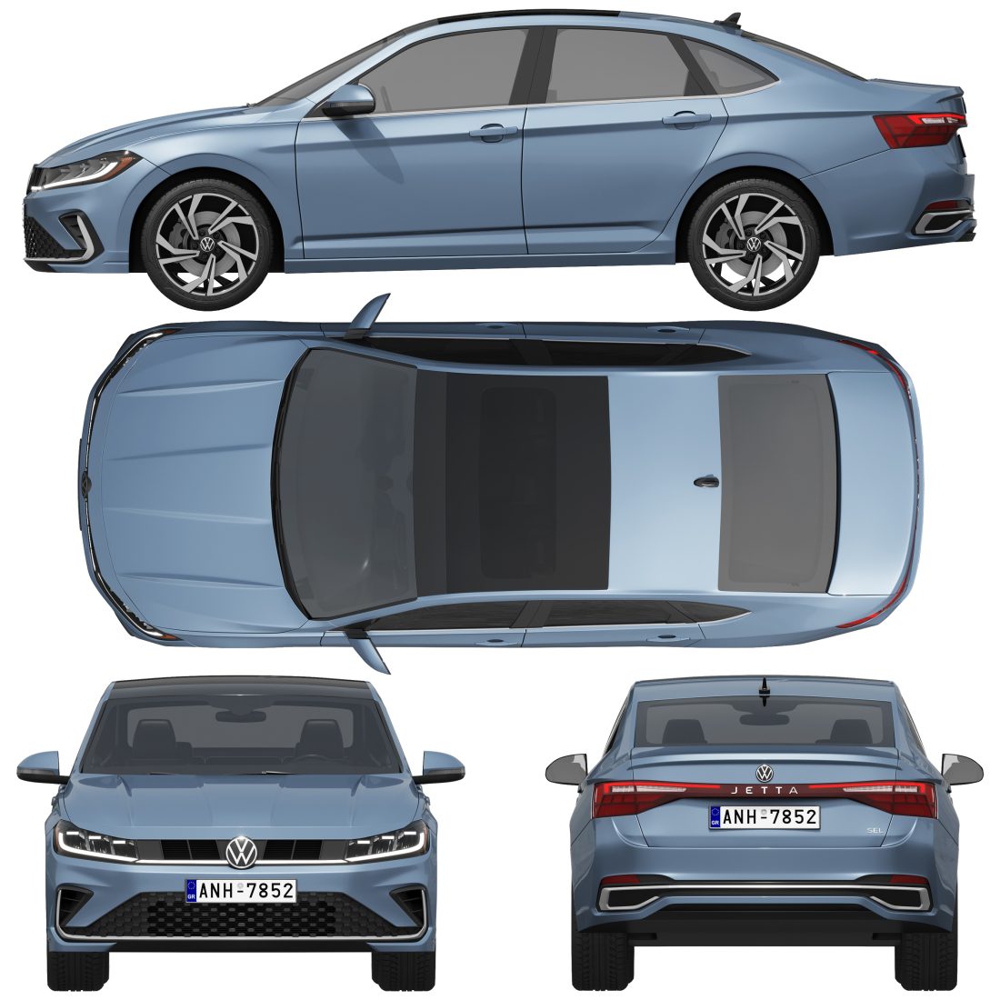 Volkswagen Jetta 2025 3D Model for Corona | CGMood