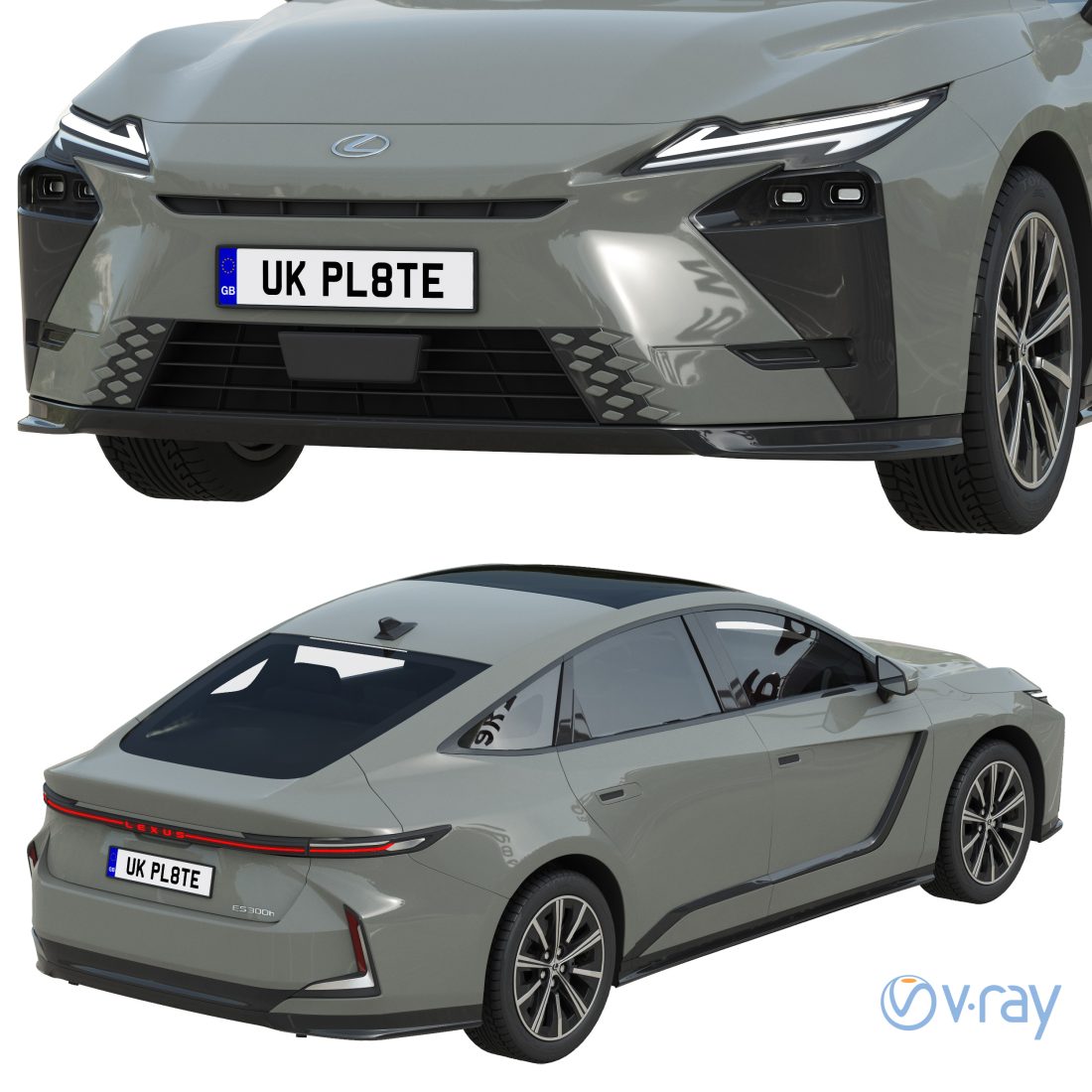 Lexus ES 300h 2026 - 3D Model for VRay