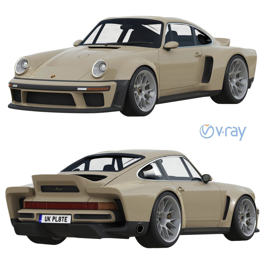Singer 911 DLS Turbo Road - 3D Model for VRay
