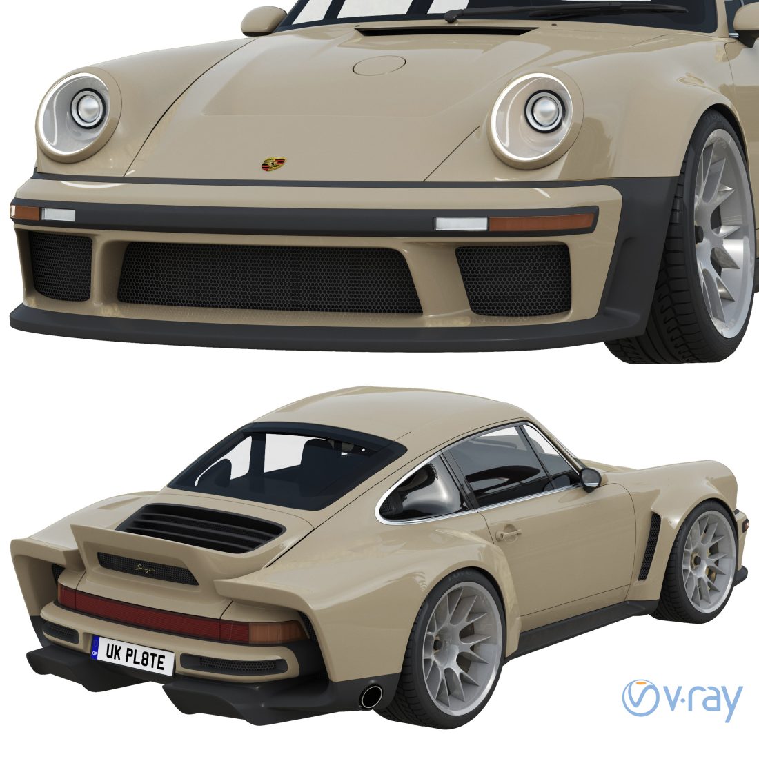 Singer 911 DLS Turbo Road - 3D Model for VRay