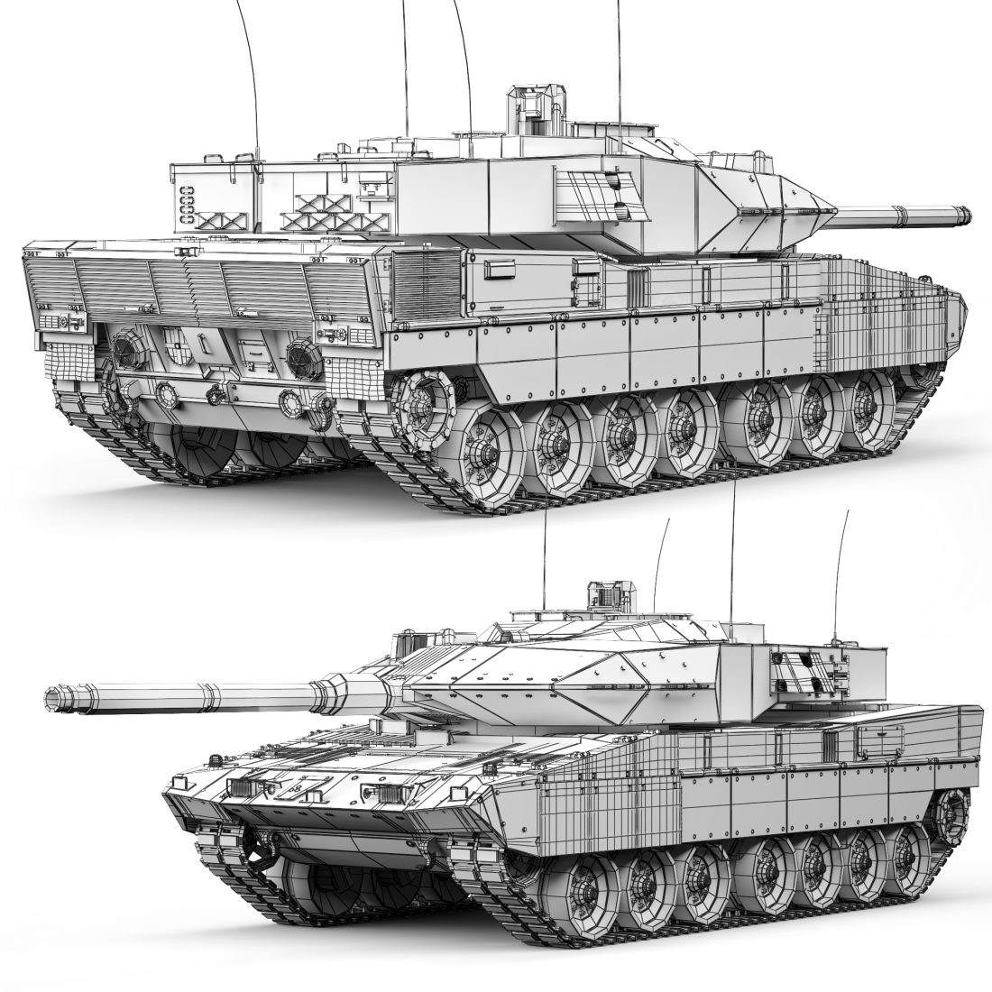 Tank Stridsvagn Strv 122 2018 - 3D Model for VRay