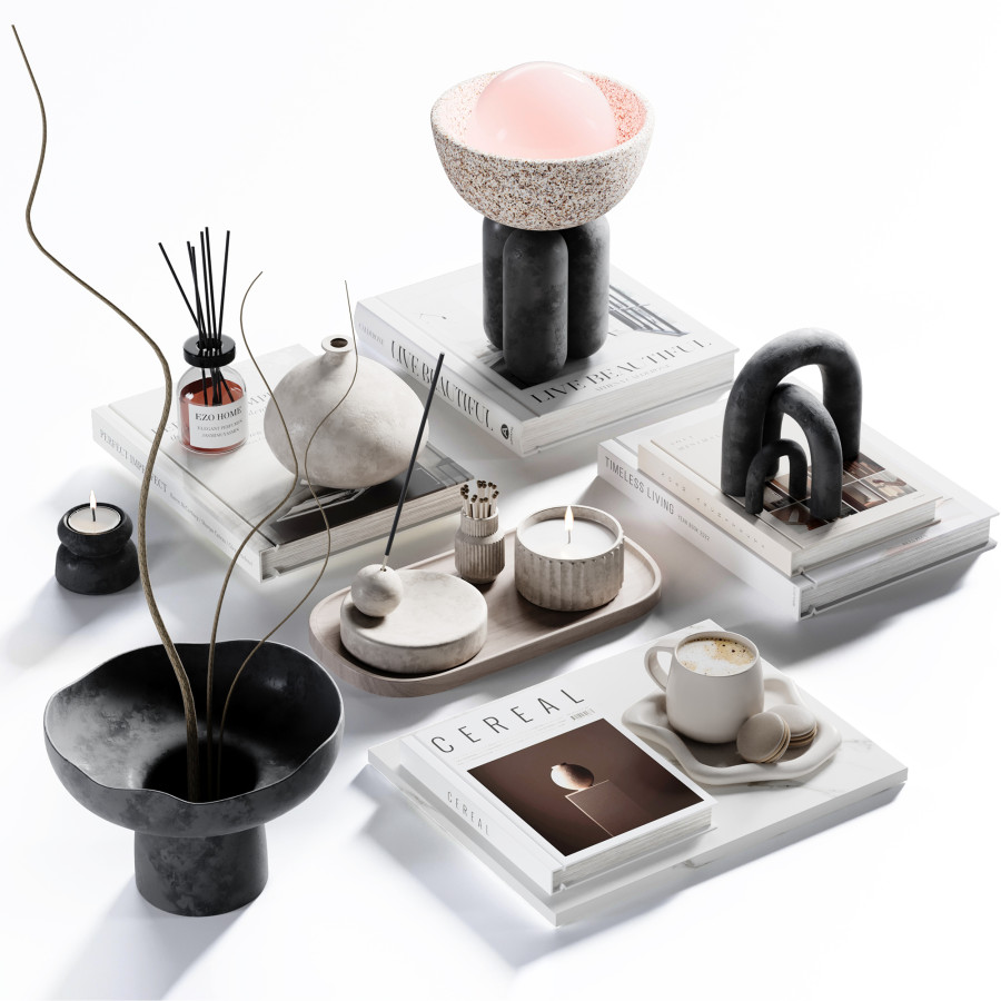 Decorative Set 32 - 3D Model for Corona
