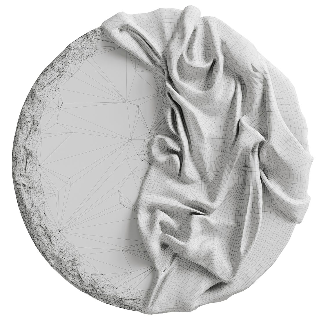 Round Decorative Wall Piece - 3D Model for VRay, Corona