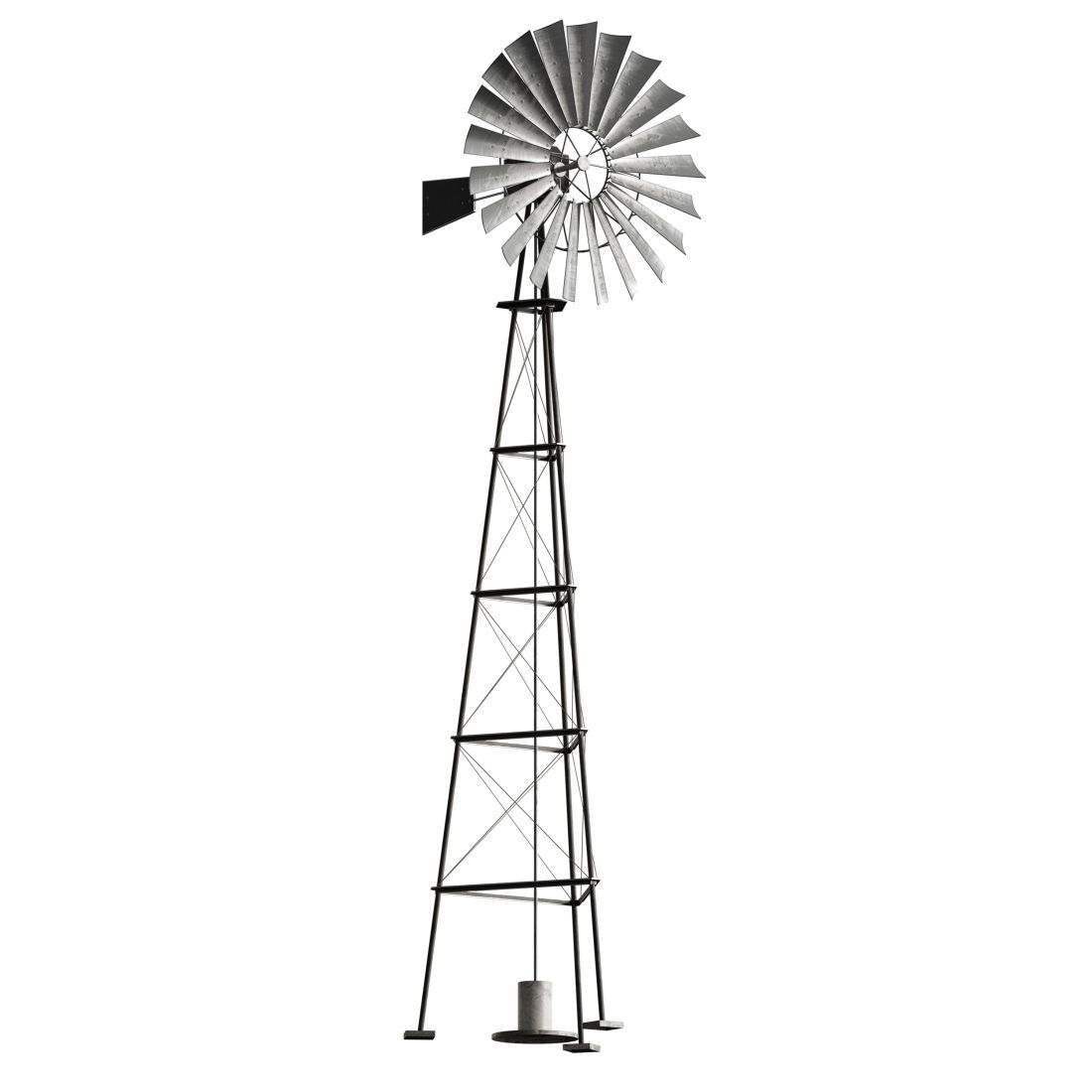 Windmill Propeller Tower Wind Turbine 3D Model for FStorm, VRay, Corona ...