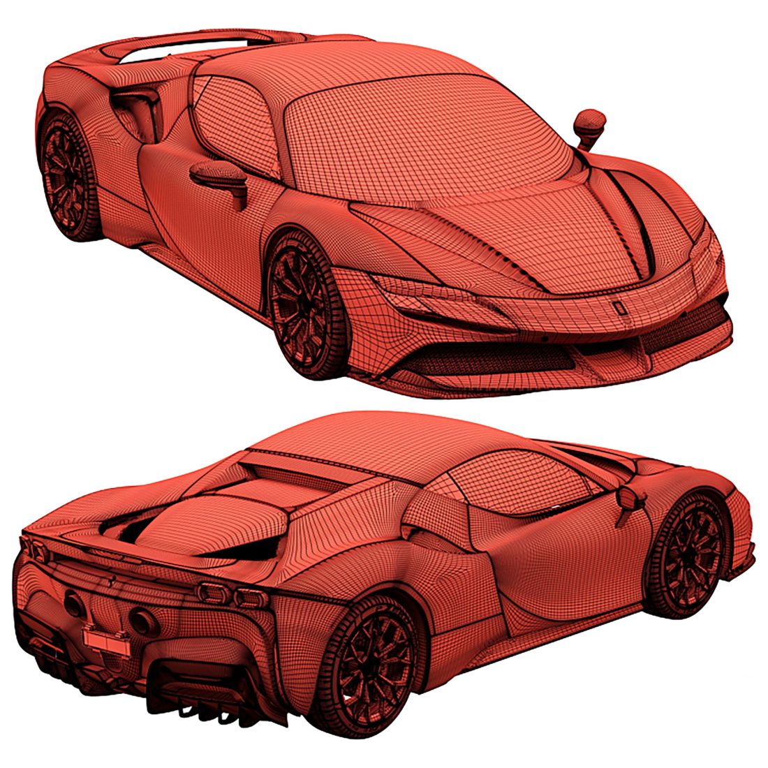 Ferrari Sf90 Stradale - 3D Model for Corona