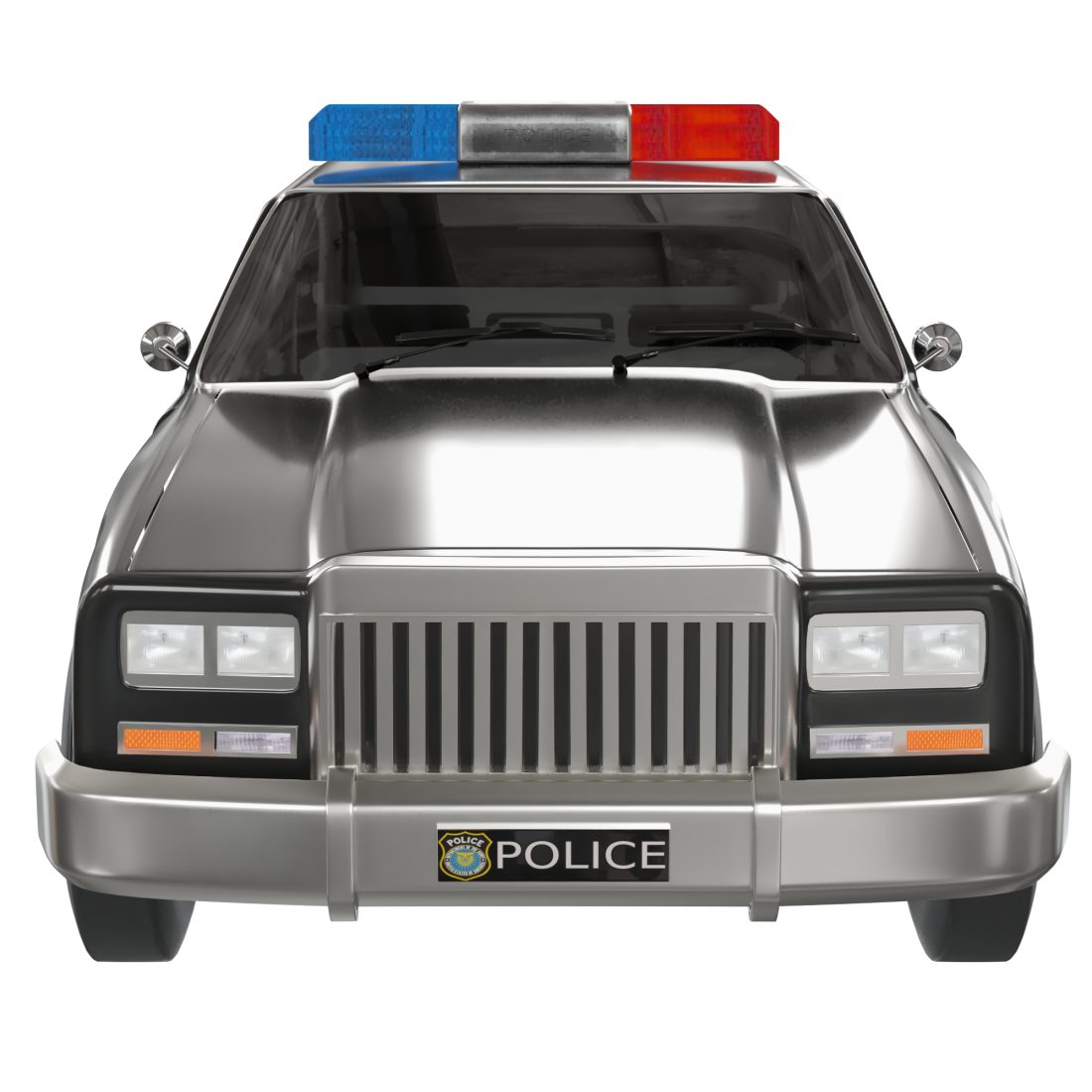 Police Car - 3D Model for VRay