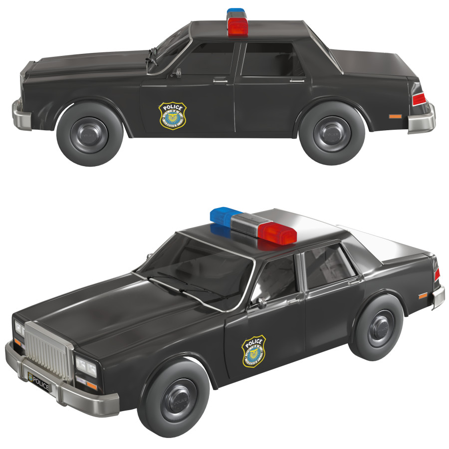 Police Car - 3D Model for VRay