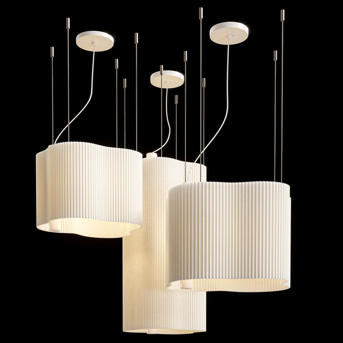 Flag Pendant Lamp 3D Model for Corona, VRay | CGMood
