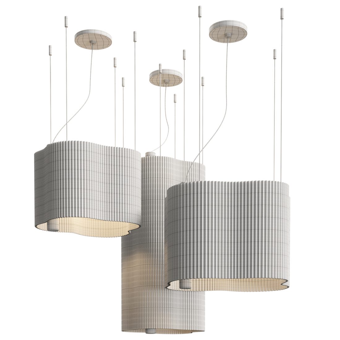 Flag Pendant Lamp 3D Model for Corona, VRay | CGMood