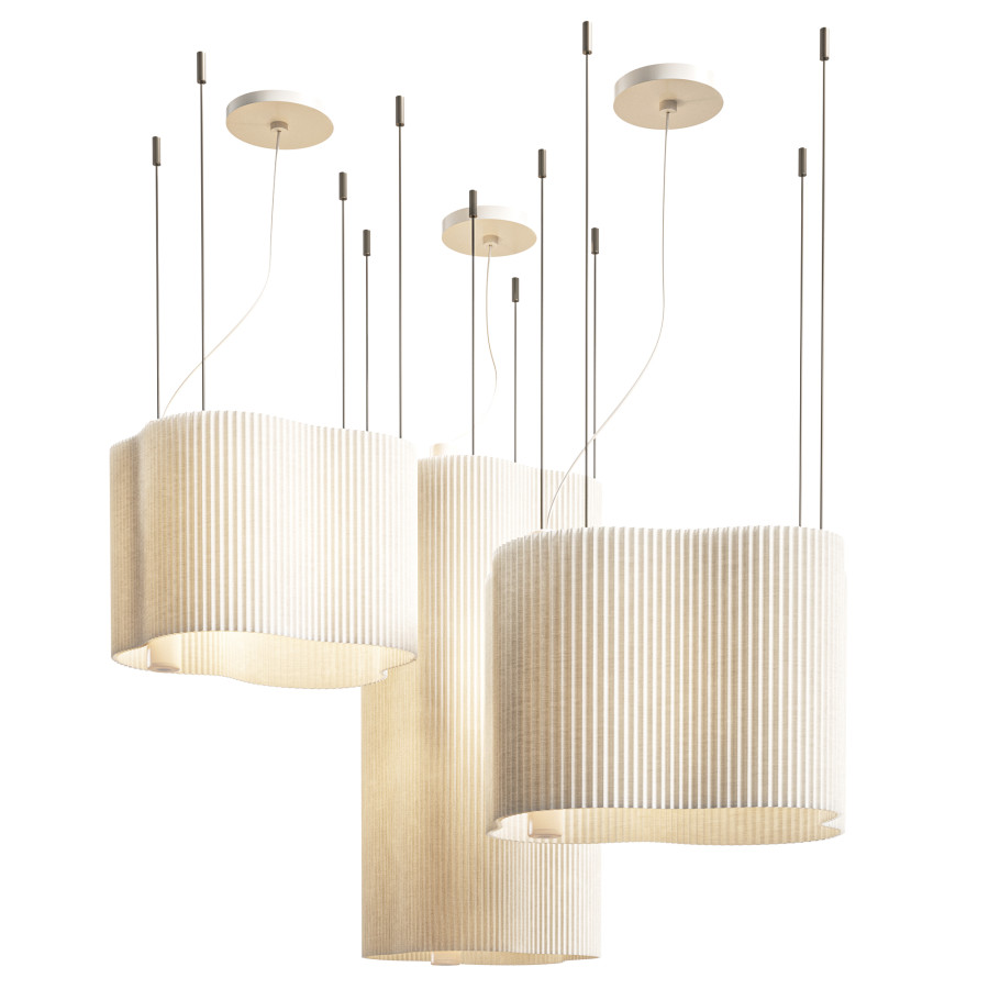 Flag Pendant Lamp 3D Model for Corona, VRay | CGMood