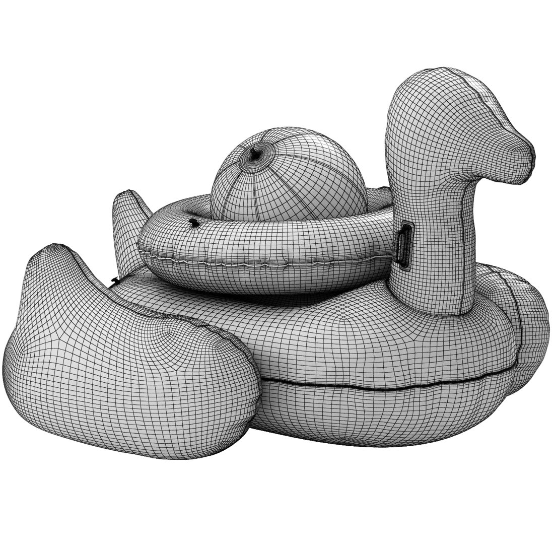 Swimline Giant Golden Goose Float - 3D Model for VRay, Corona