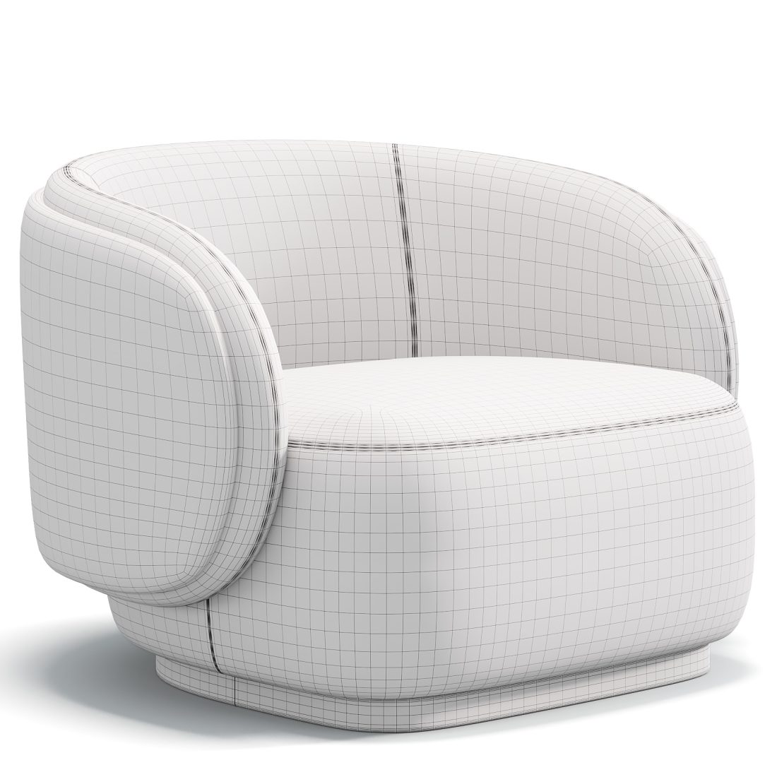 Cocoon Armchair - 3D Model for Corona