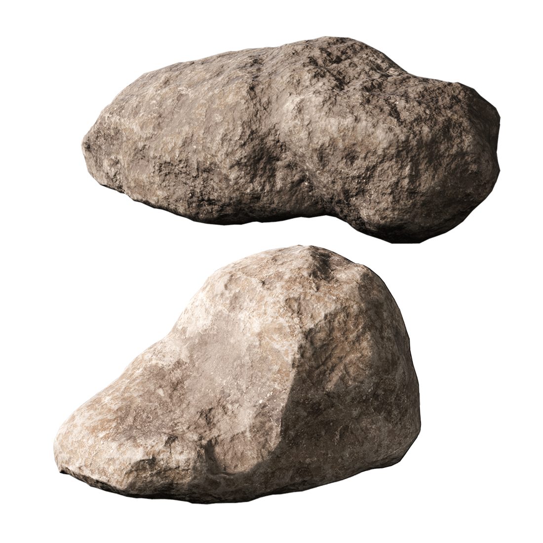 Low Poly Stones Set 04 - 3D Model for VRay, Corona