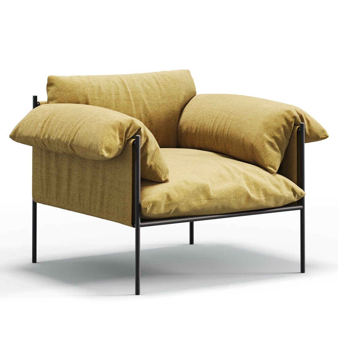 Metal Linen Lounge Chair 3D Model for Corona | CGMood