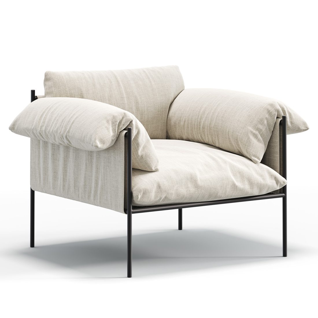 Metal Linen Lounge Chair 3D Model for Corona | CGMood
