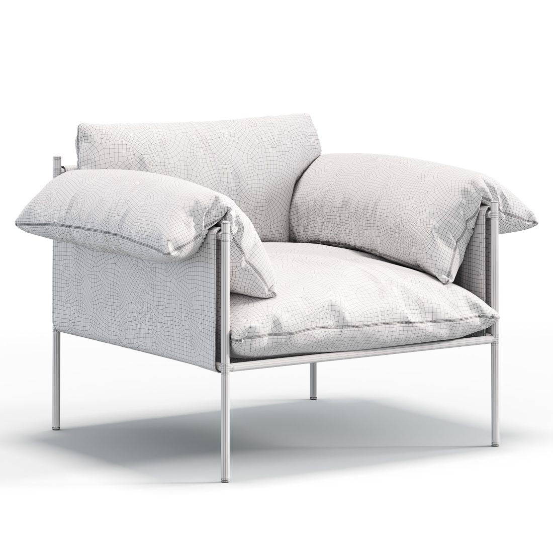 Metal Linen Lounge Chair 3D Model for Corona | CGMood